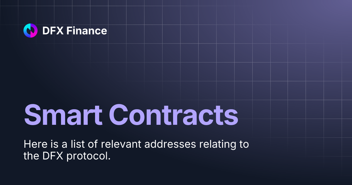Smart Contracts | DFX Finance
